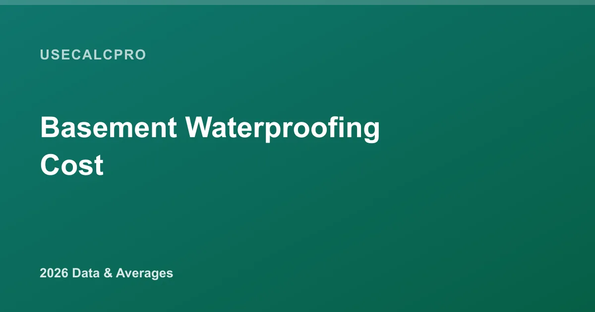 Basement Waterproofing Cost in 2026: Method, Size & Cause Breakdown ...