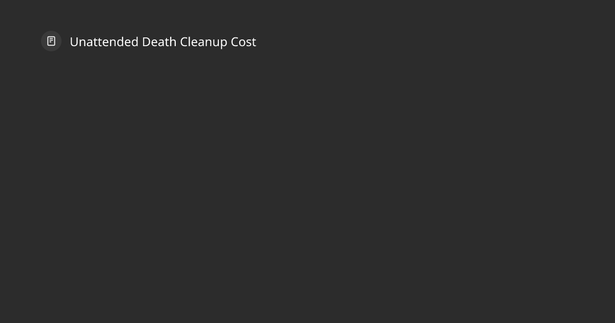 Unattended Death Cleanup Cost Calculator — 2026 Remediation Estimator ...